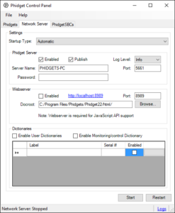 Setting Up Phidgets – Rainfrog Inc.